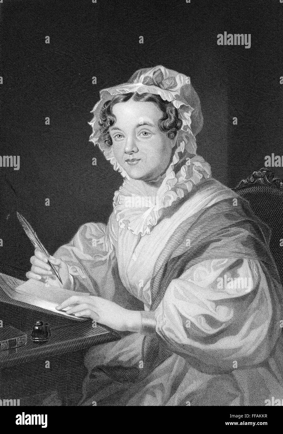 MARY RUSSELL MITFORD /n(1787-1855). English writer. Stipple engraving ...