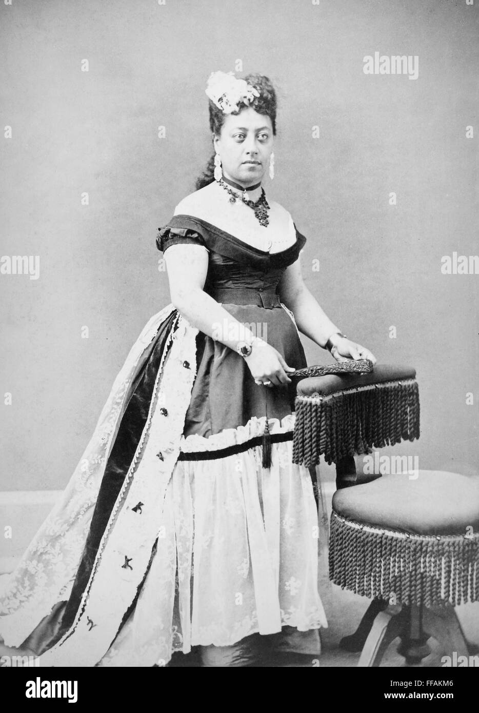 QUEEN EMMA KALELEONALANI /n(1836-1885). Queen of the Hawaiian Islands ...