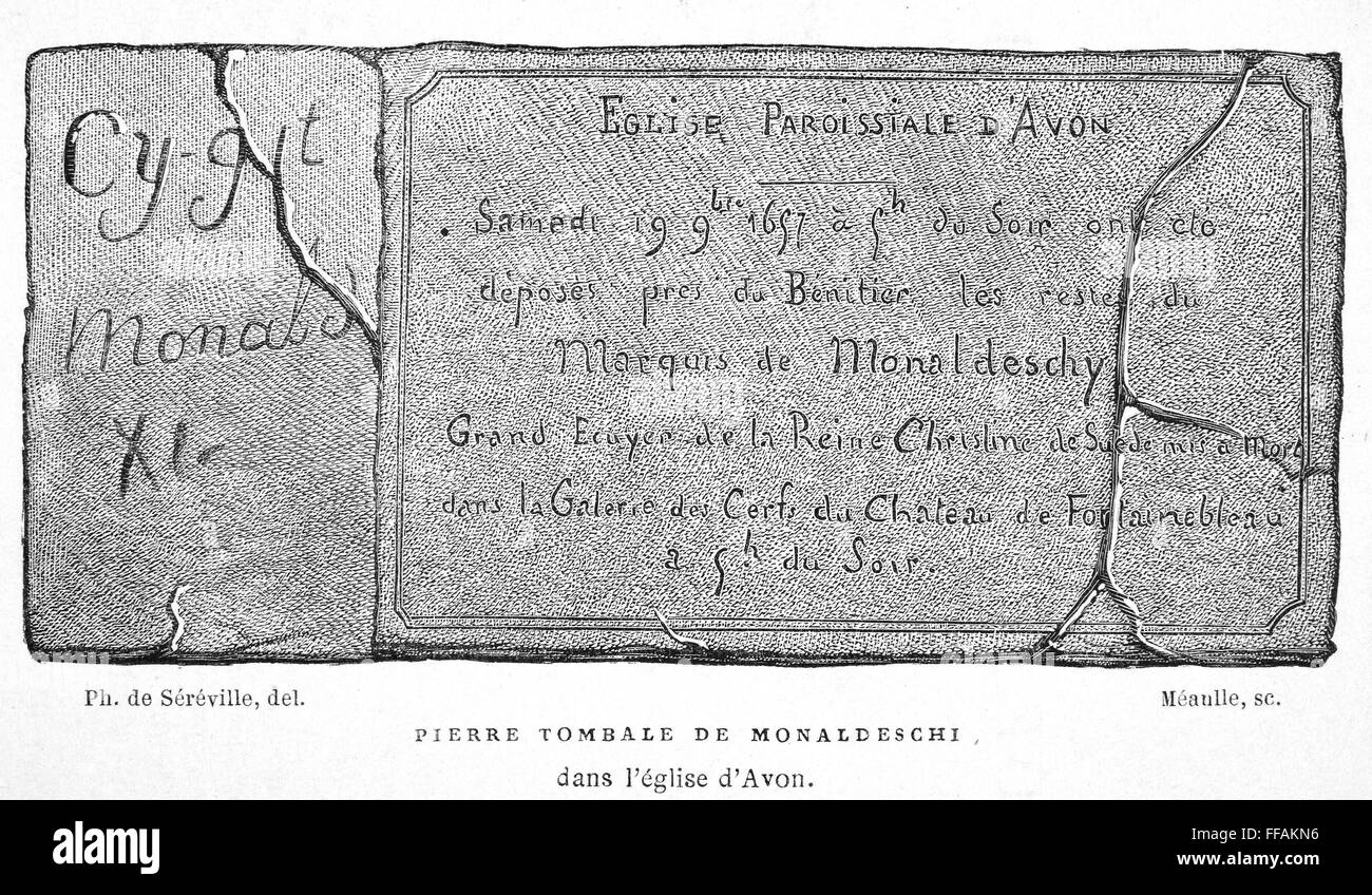 GIOVANNI MONALDESCHI, /nd. 1657. Italian nobleman and favorite of Queen ...