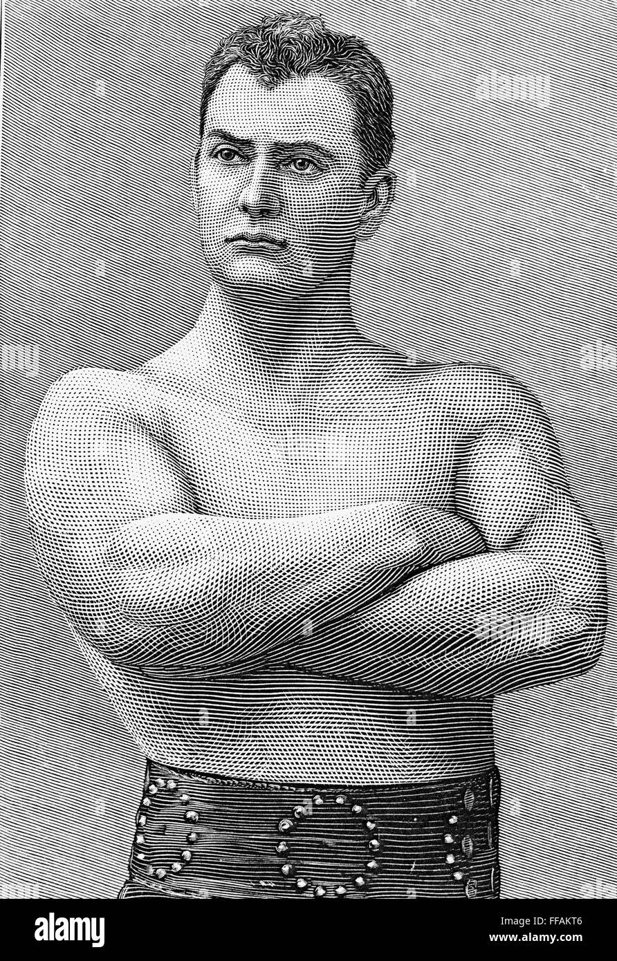WILLIAM MULDOON (1852-1933). /nAmerican wrestler. Line engraving, 1893 ...