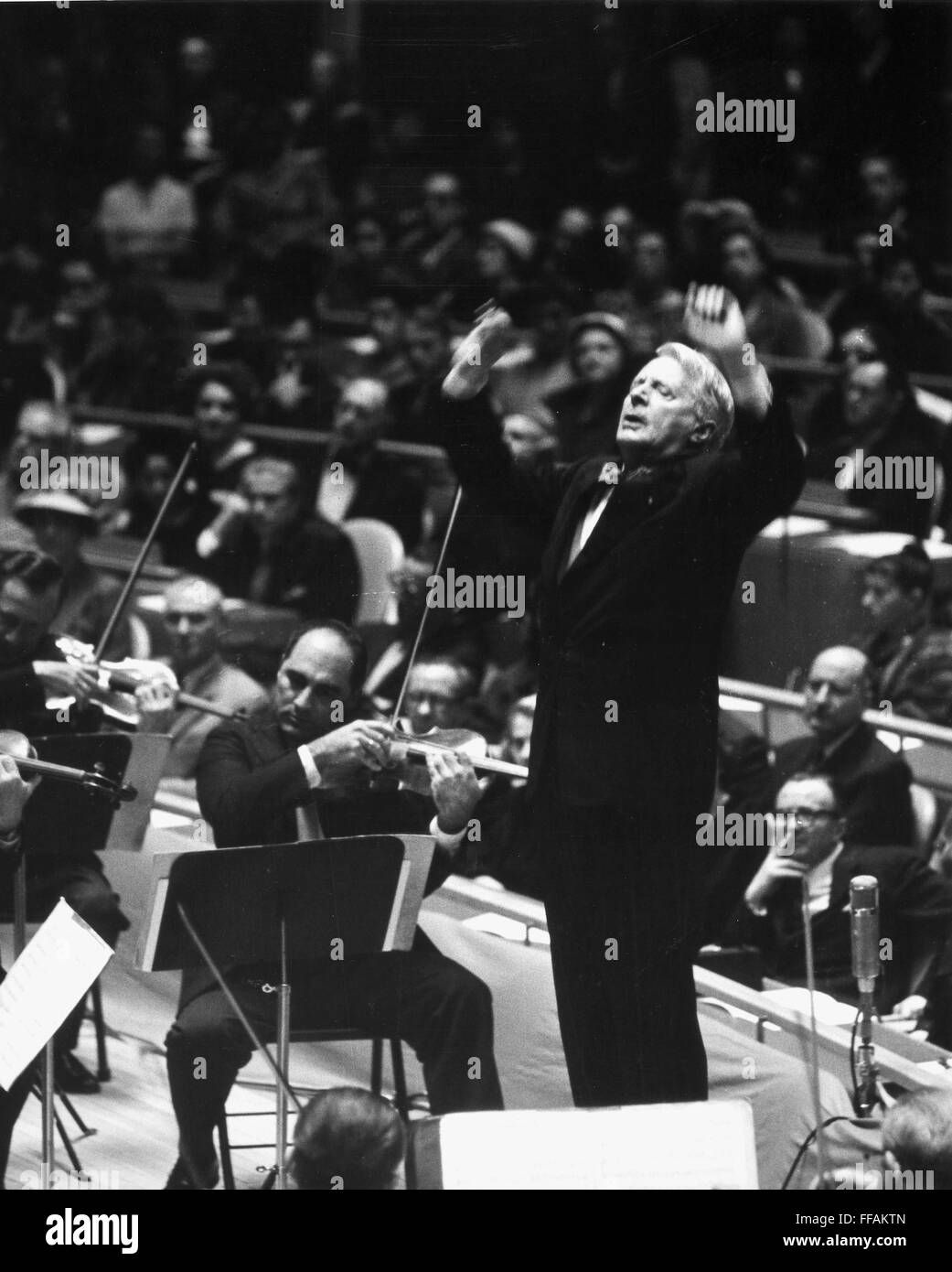 CHARLES MUNCH (1891-1968). /nAmerican conductor. Conducting the Boston ...