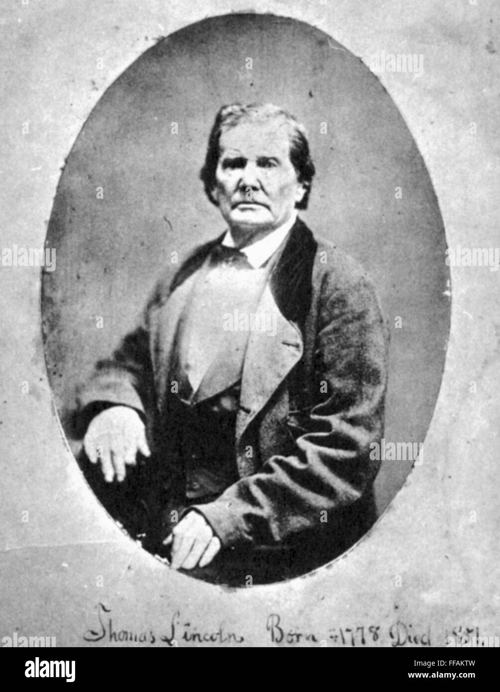 THOMAS LINCOLN (1778-1851). /nFather of Abraham Lincoln, 16th President ...