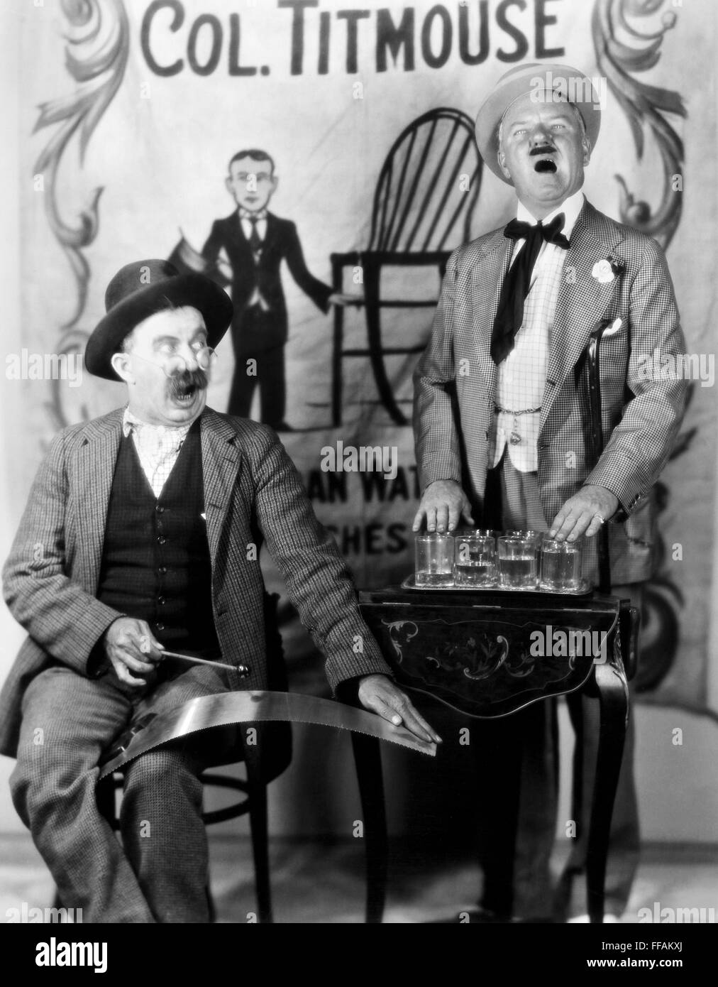 W.C. FIELDS (1879-1946). /nAmerican comedian. W.C. Fields and Chester Conklin entertain ...