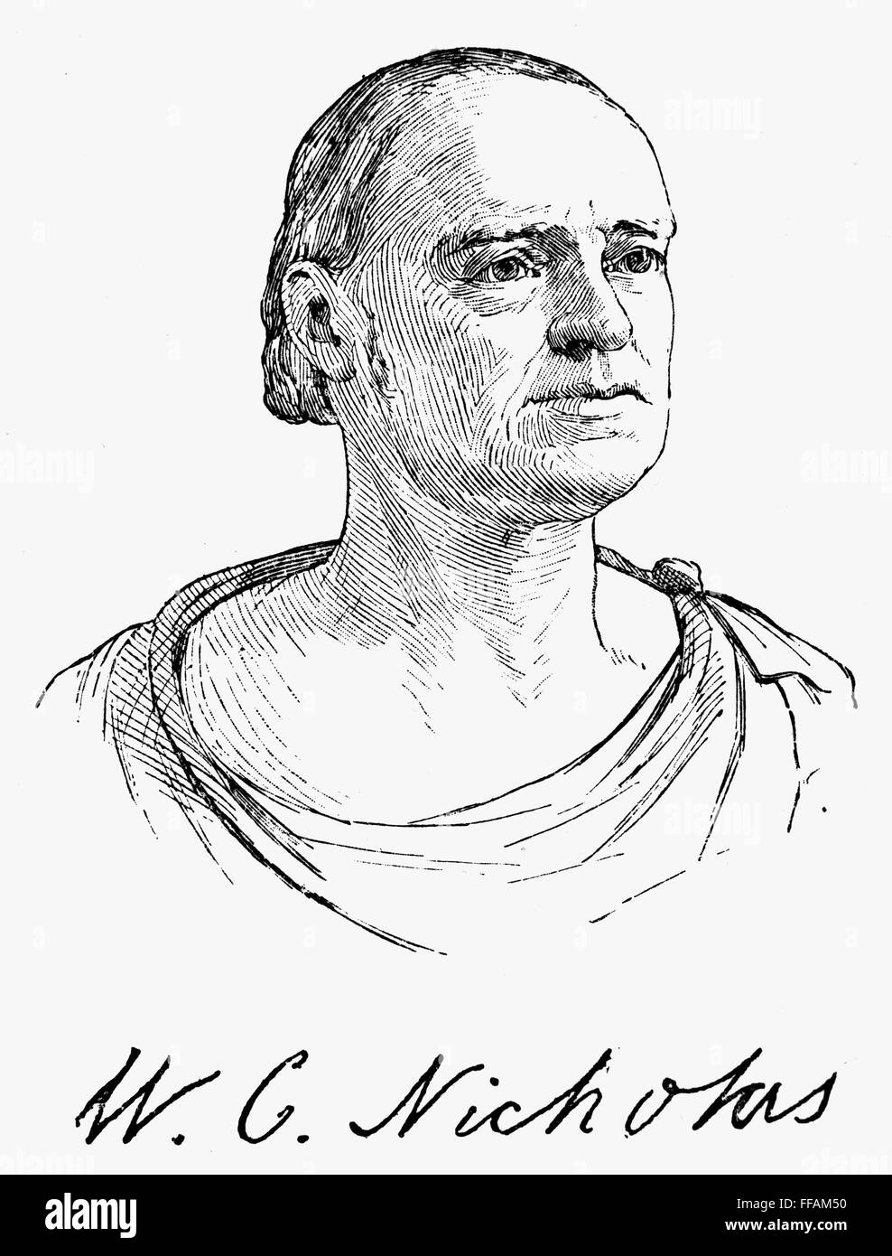 WILSON CARY NICHOLAS /n(1761-1820). American political leader. Line ...