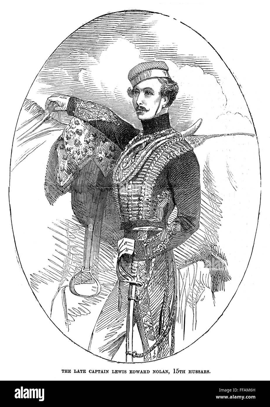 LEWIS EDWARD NOLAN /n(1820?-1854). English cavalry officer. Wood ...