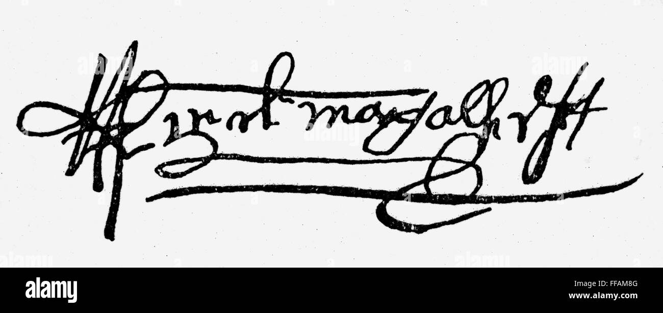 Ferdinand Magellans Signature