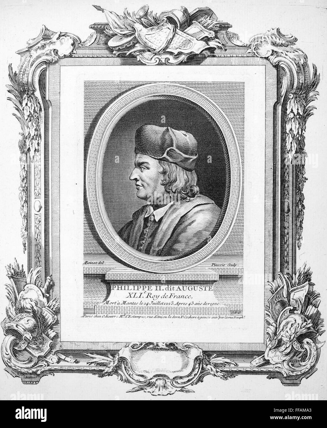 PHILIP II OF FRANCE /n(1165-1223). Known as Philip Augustus. King of ...