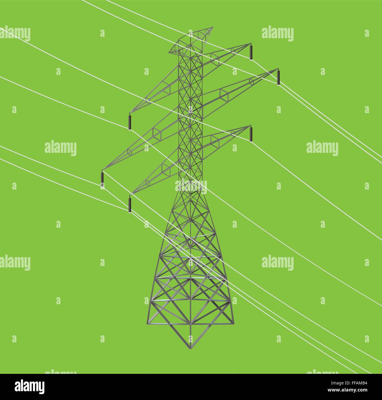 Pillar power line Stock Vector Images - Alamy
