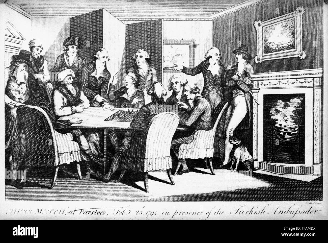 FRANCOIS ANDRE PHILIDOR /n(1726-1795). French chess player and composer ...