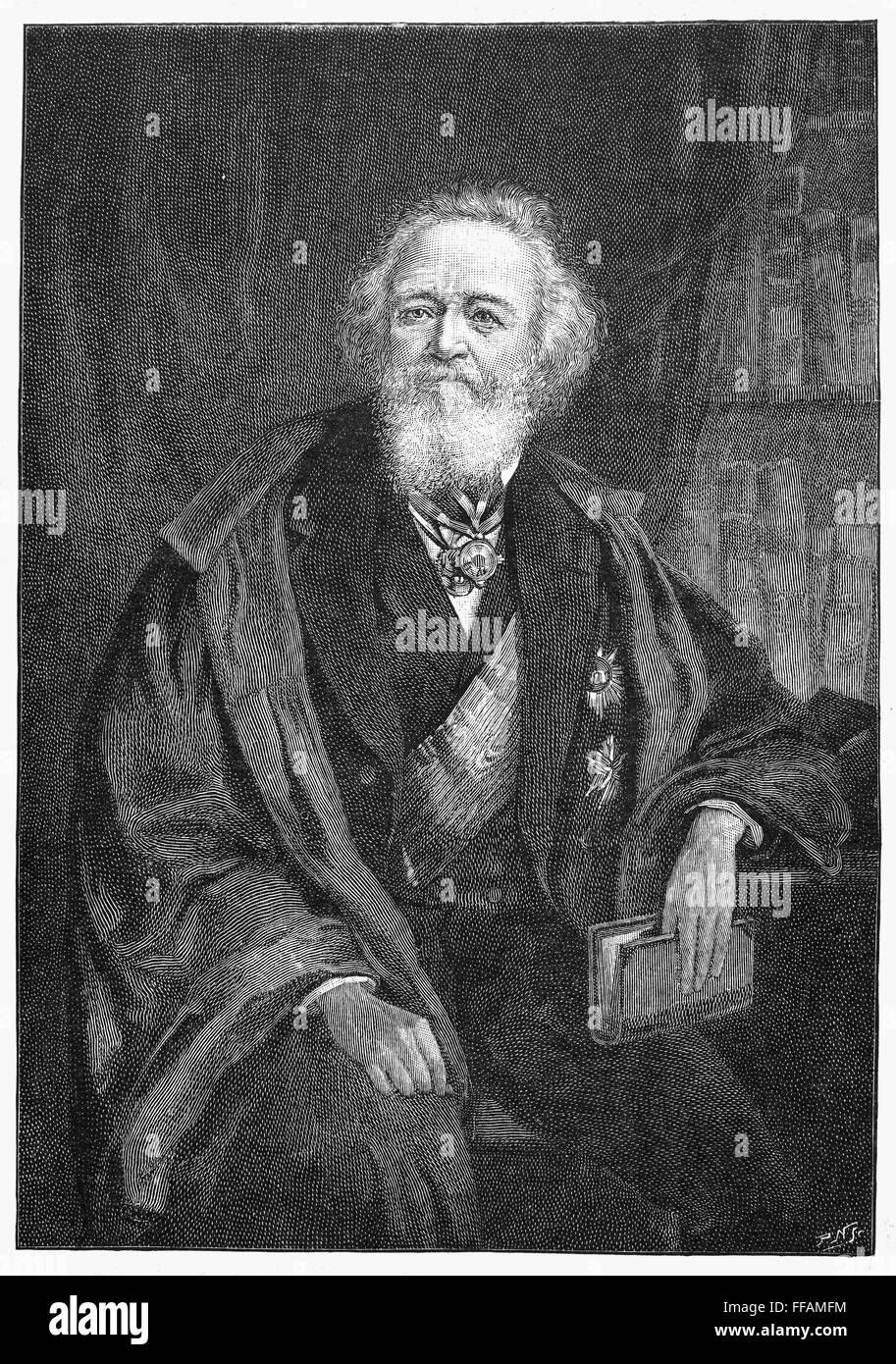 LEOPOLD von RANKE /n(1795-1886). German historian. Wood engraving ...