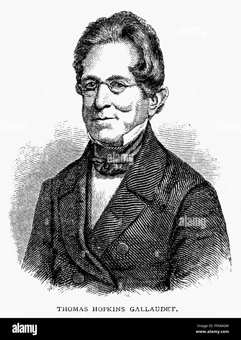 THOMAS HOPKINS GALLAUDET /n(1787-1851). American teacher of the deaf ...