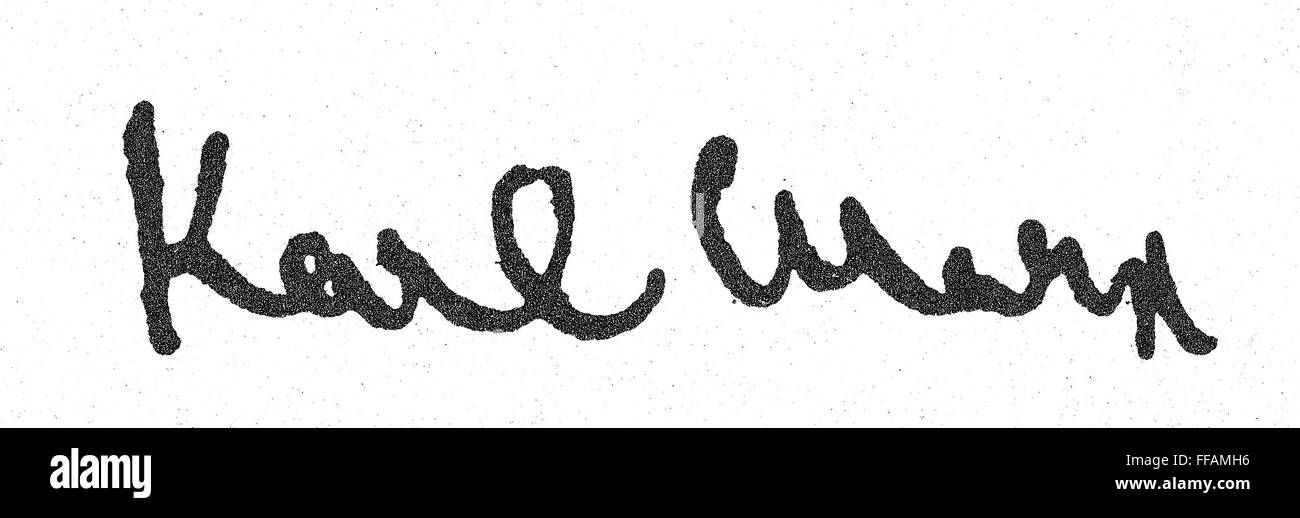 KARL MARX (1818-1883). /nGerman political philosopher. Autograph ...