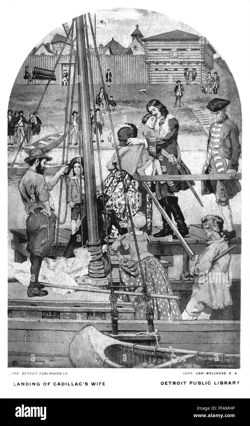 DETROIT: WIFE OF CADILLAC. /nThe landing of Marie-Therese Guyon ...