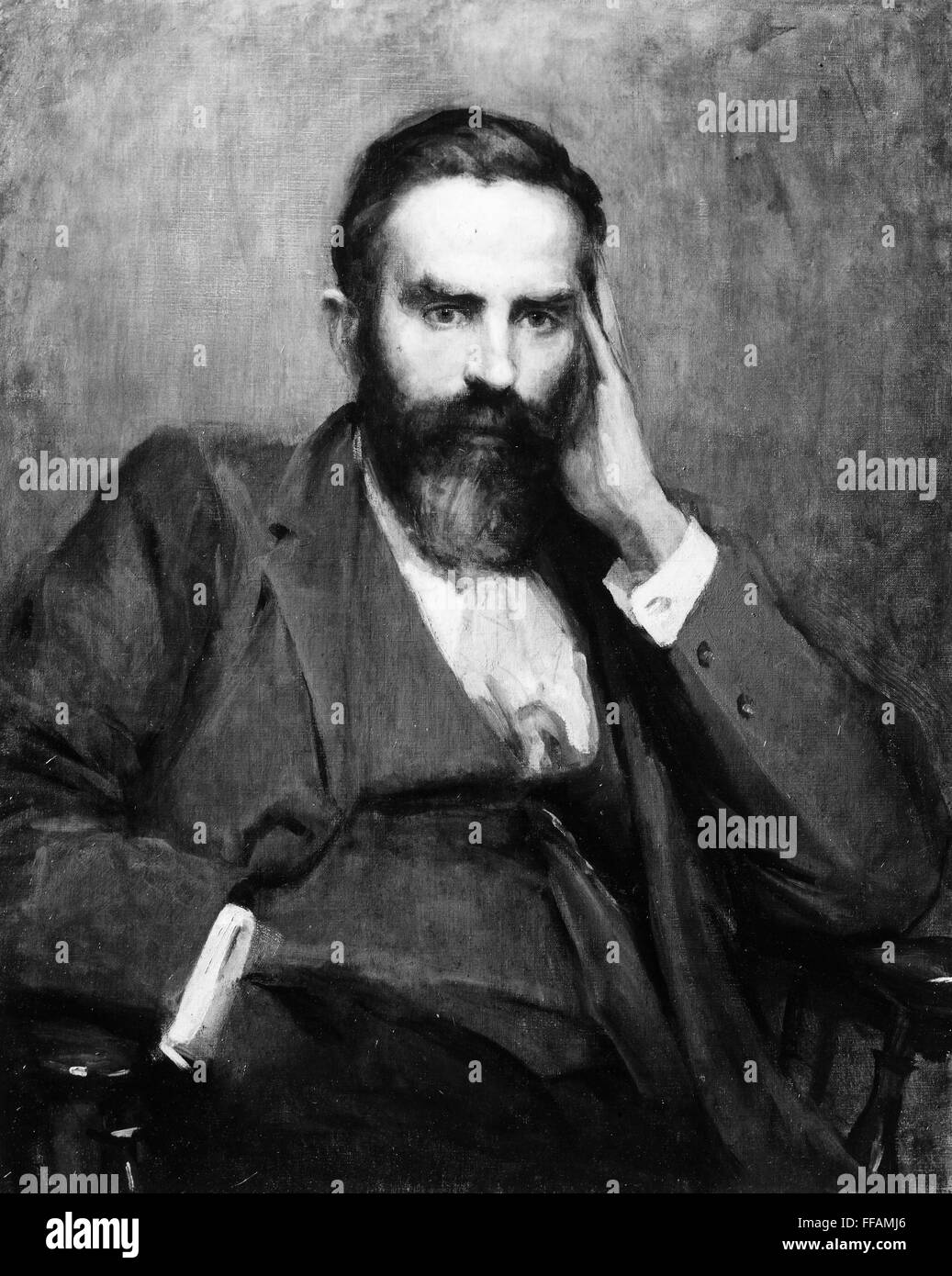 GEORGE WILLIAM RUSSELL /n(1867-1935). 'AE.' Irish writer. Oil on canvas ...