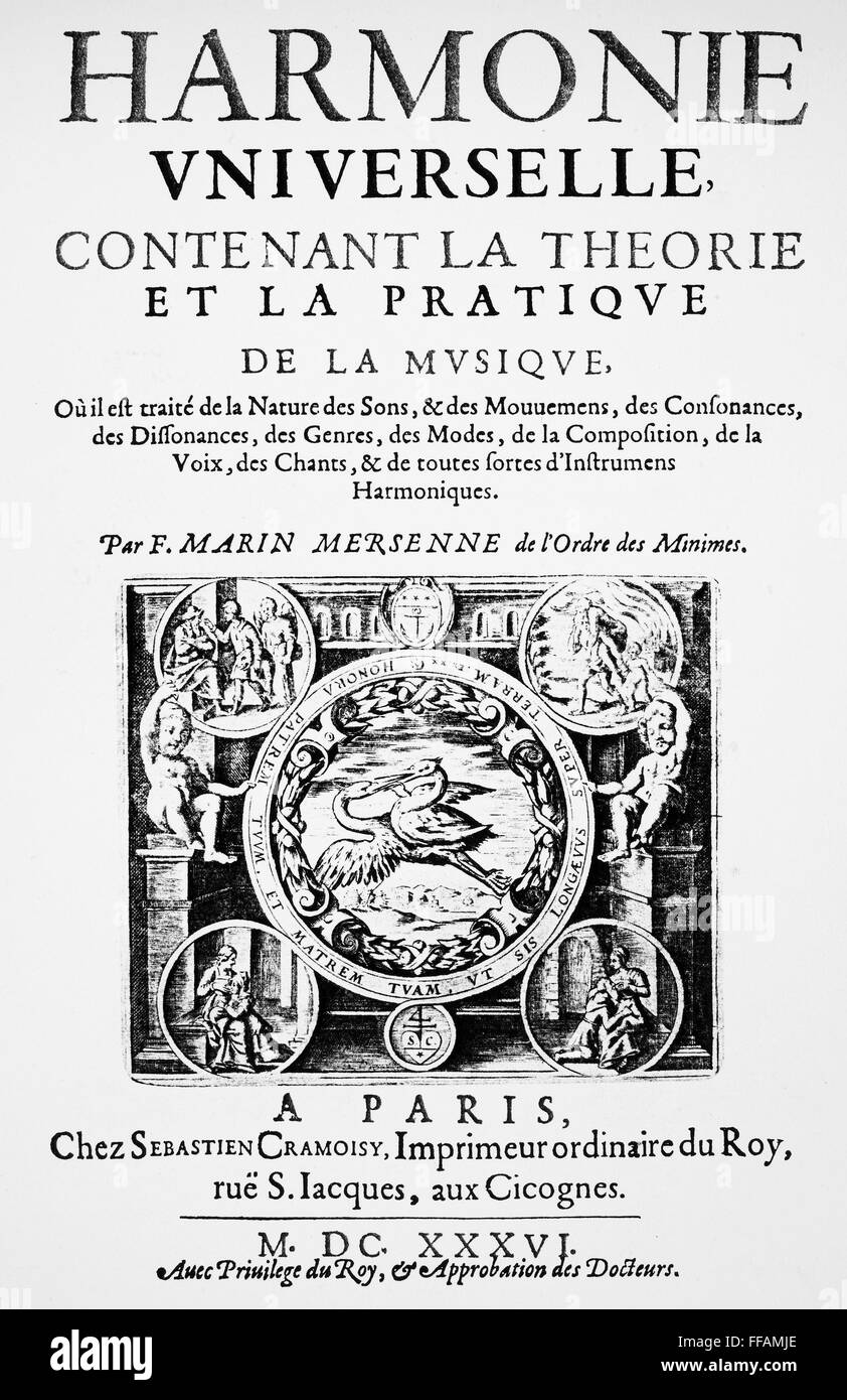 MARIN MERSENNE (1588-1648). /nFrench musician, mathematician, natural ...