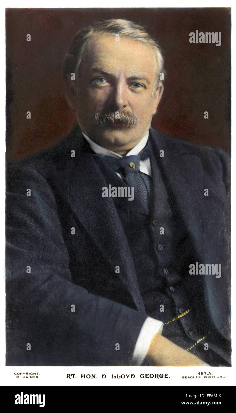 DAVID LLOYD GEORGE /n(1863-1945). British statesman. Oil over a ...