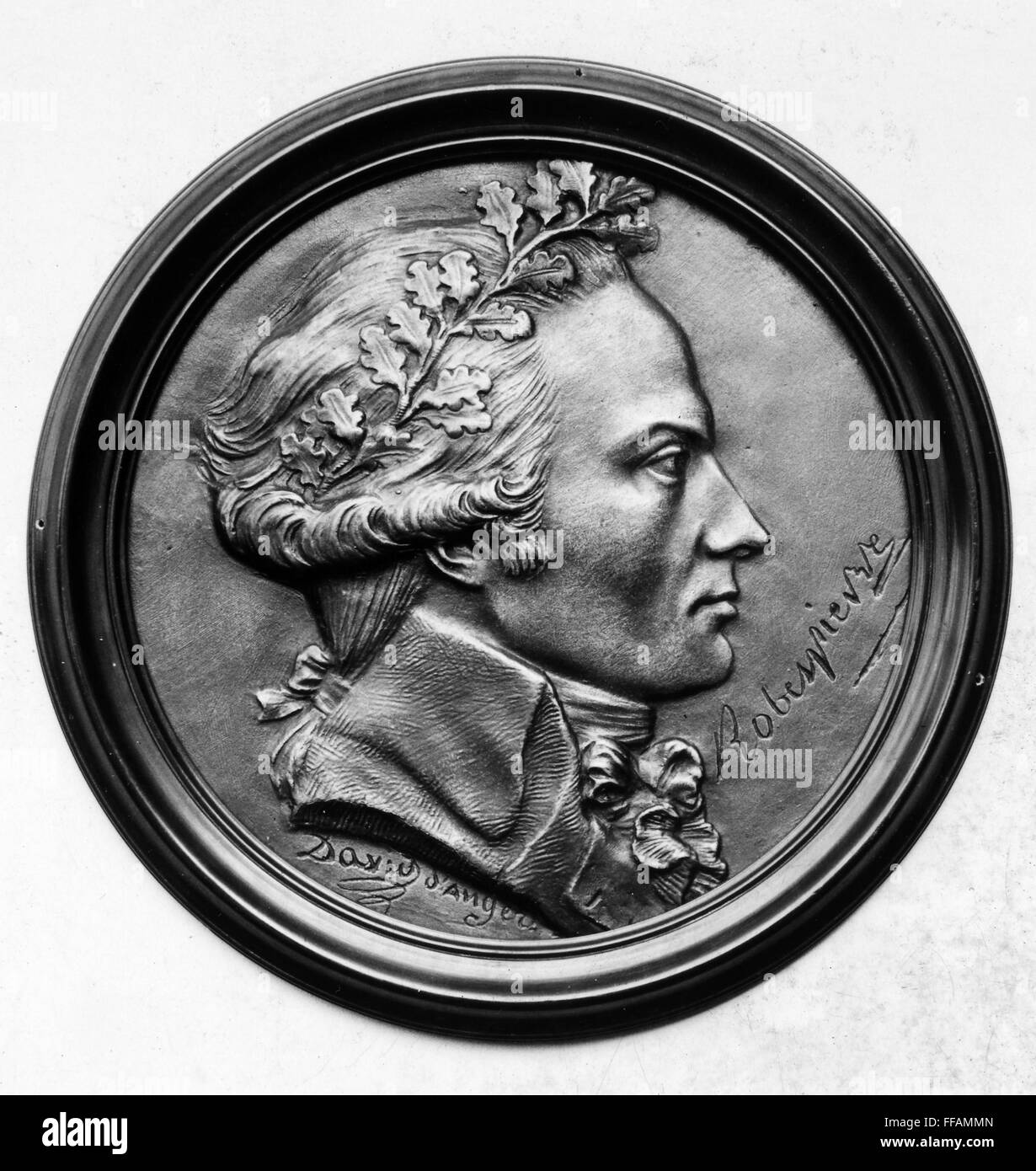 MAXIMILIEN ROBESPIERRE /n(1758-1794). French revolutionist. Medallion ...