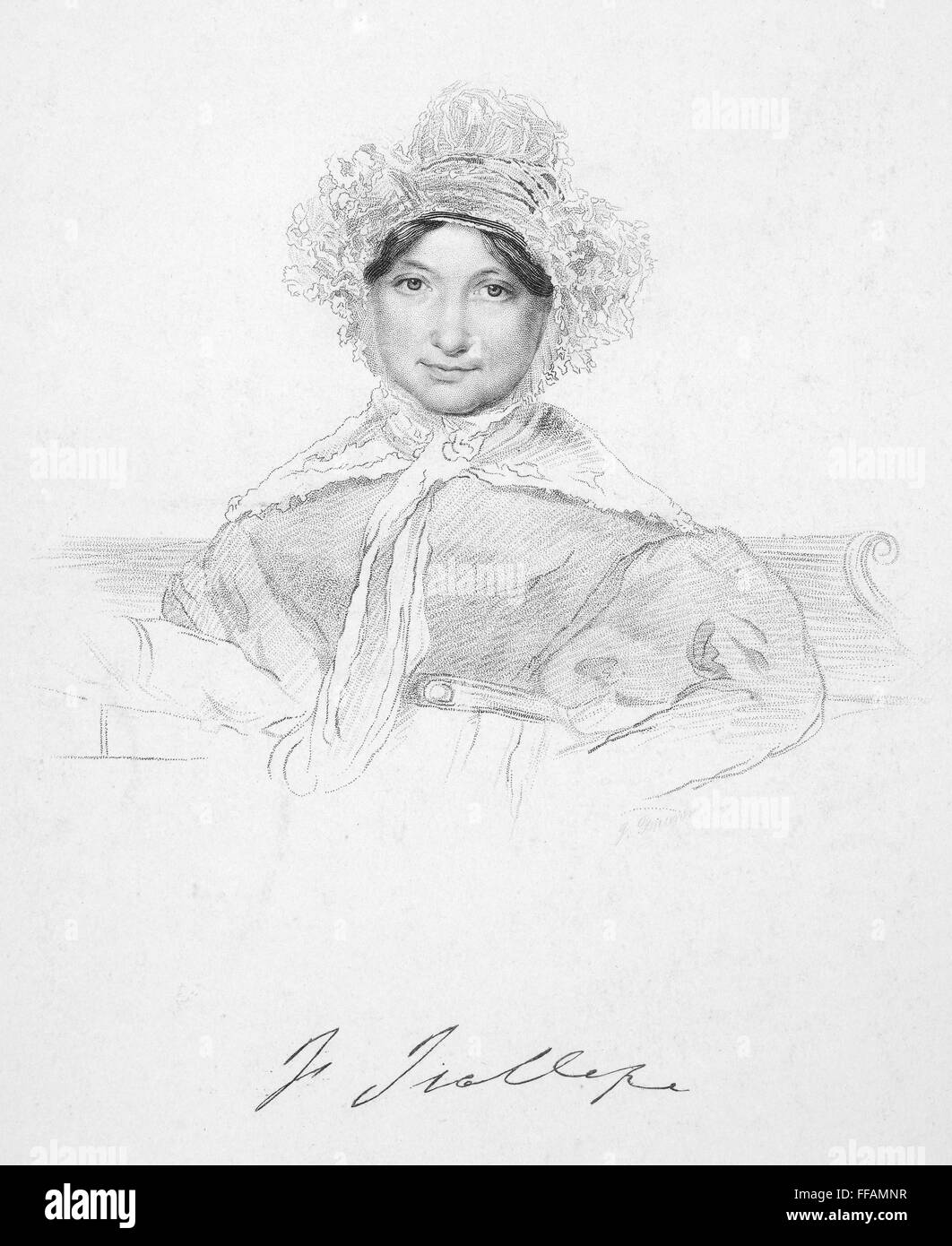 FRANCES TROLLOPE (1780-1863). /nEnglish novelist. Steel engraving ...