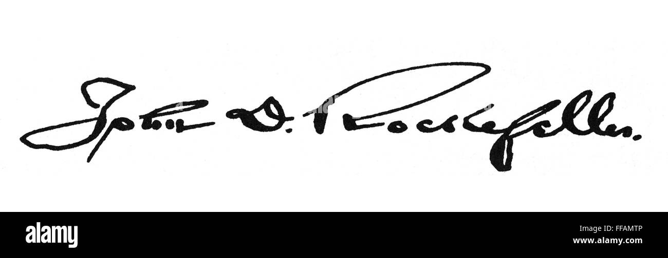JOHN D. ROCKEFELLER /n(1839-1937). American oil magnate. Autograph ...