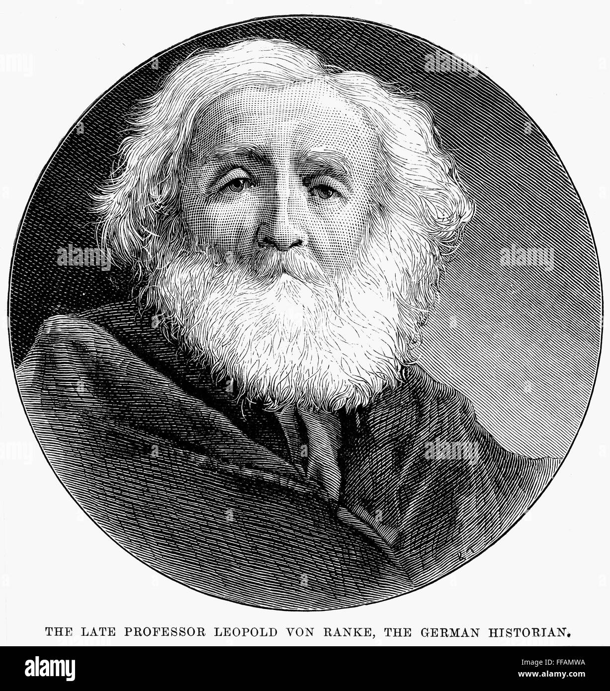 LEOPOLD von RANKE /n(1795-1886). German historian. Wood engraving ...