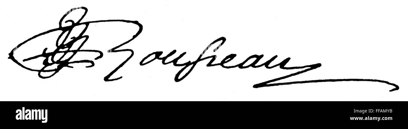 JEAN JACQUES ROUSSEAU /n(1712-1778). French philosopher. Autograph ...