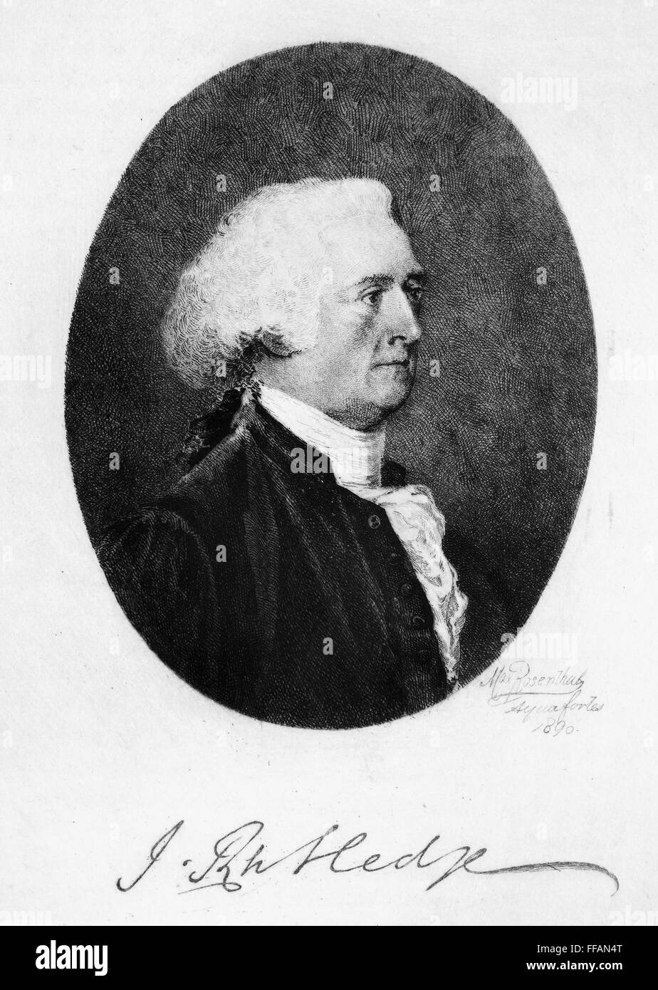 JOHN RUTLEDGE (1739-1800). /nAmerican jurist. Etching, 1890, by Max ... JOHN RUTLEDGE (1739-1800). /nAmerican jurist. Etching, 1890, by Max ...