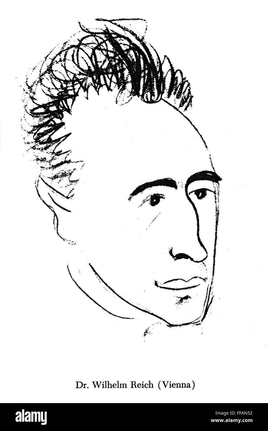 WILHELM REICH (1897-1957). /nAustrian psychiatrist. Drawing by Olga ...