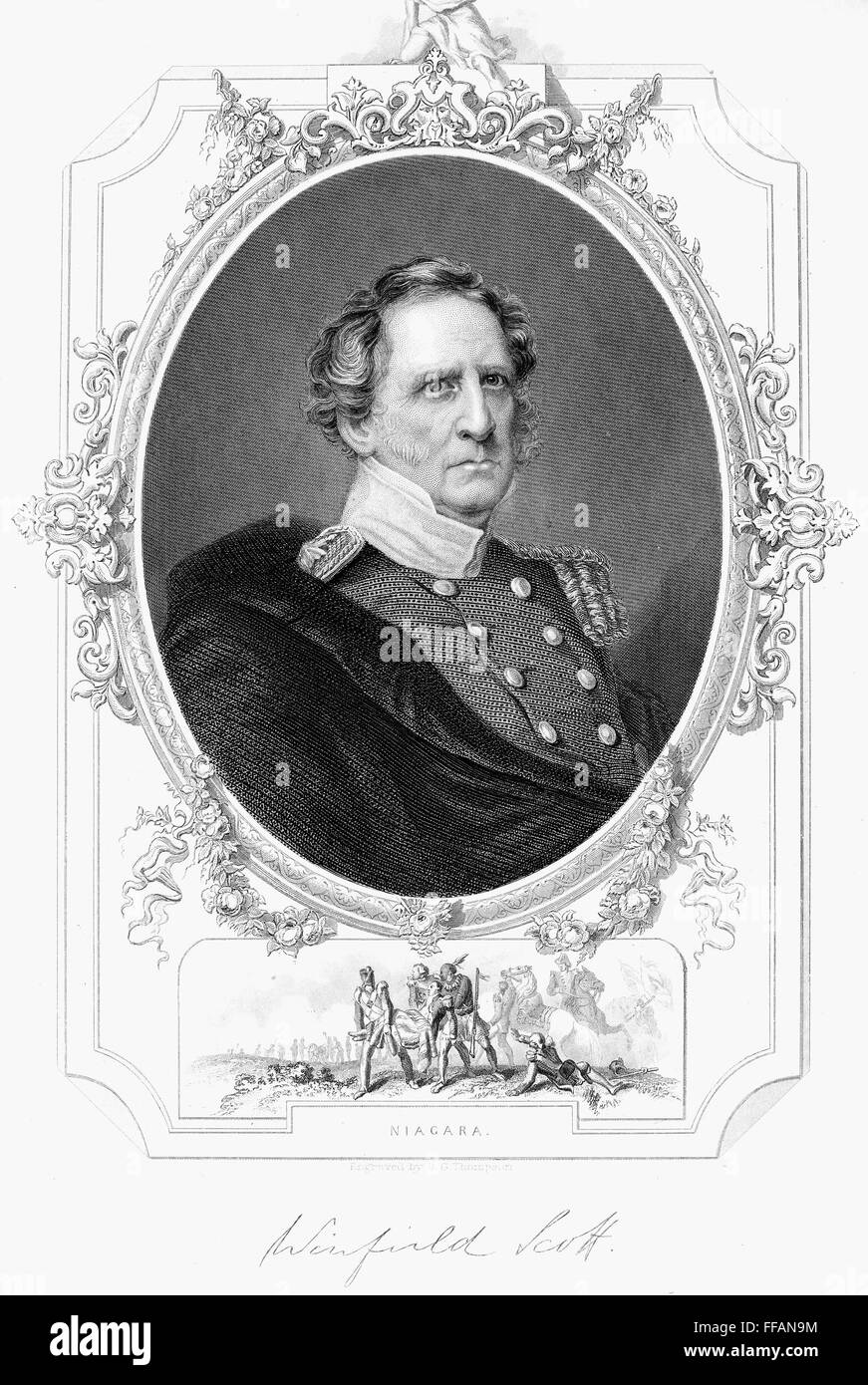 WINFIELD SCOTT (1786-1866). /nAmerican army officer. Steel engraving ...