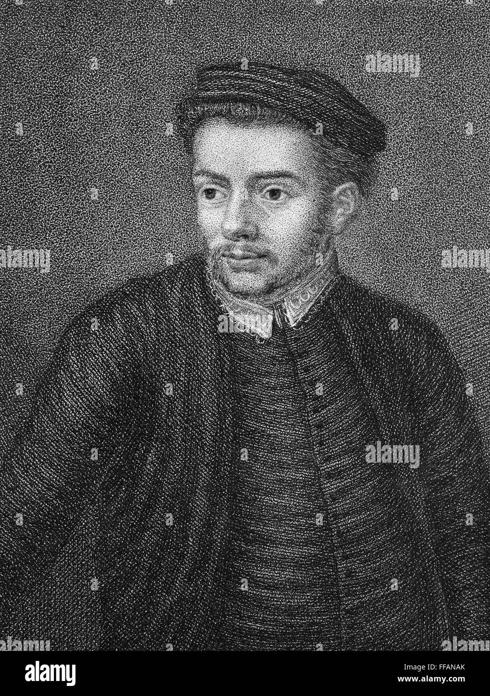 JOHN SKELTON (1460?-1529). /nEnglish poet. Stipple engraving, 1797 ...