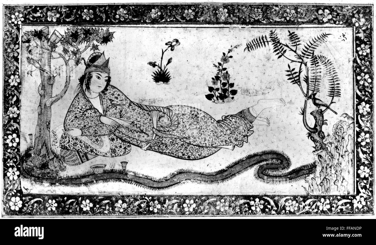 QUEEN OF SHEBA. /nPersian drawing, c1600 Stock Photo - Alamy