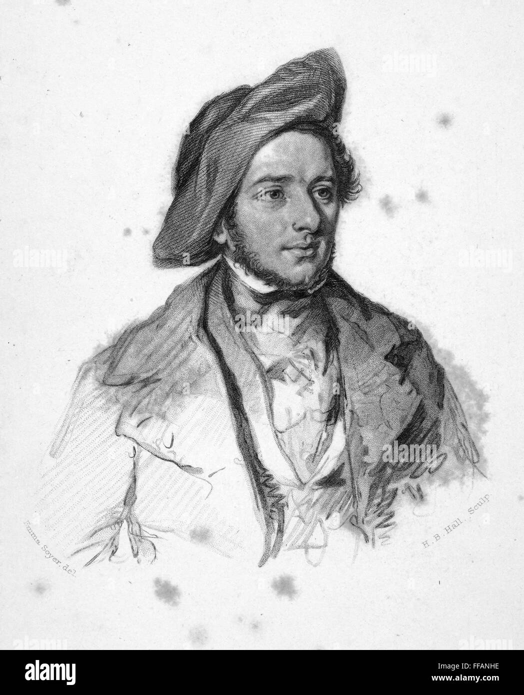 ALEXIS SOYER (1809-1858). /nFrench cook. Stipple engraving after a ...