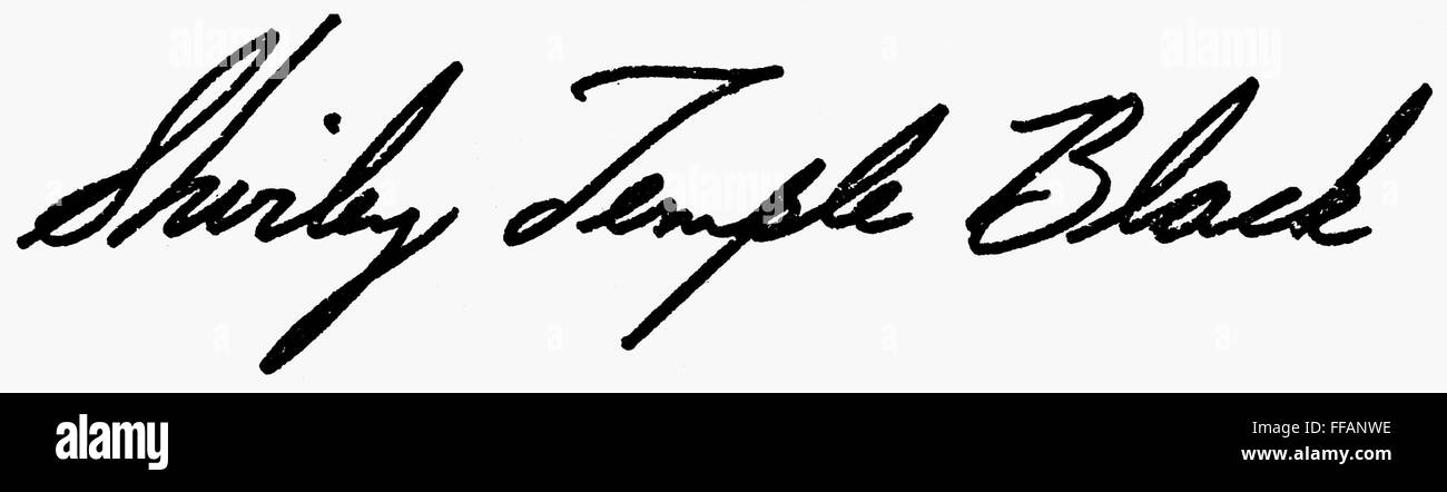 SHIRLEY TEMPLE (1928-2014). /nAmerican child film actress. Autograph ...