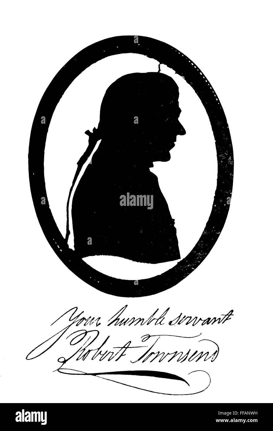 ROBERT TOWNSEND /n(1753-1838). American Revolutionary spy. Silhouette ...