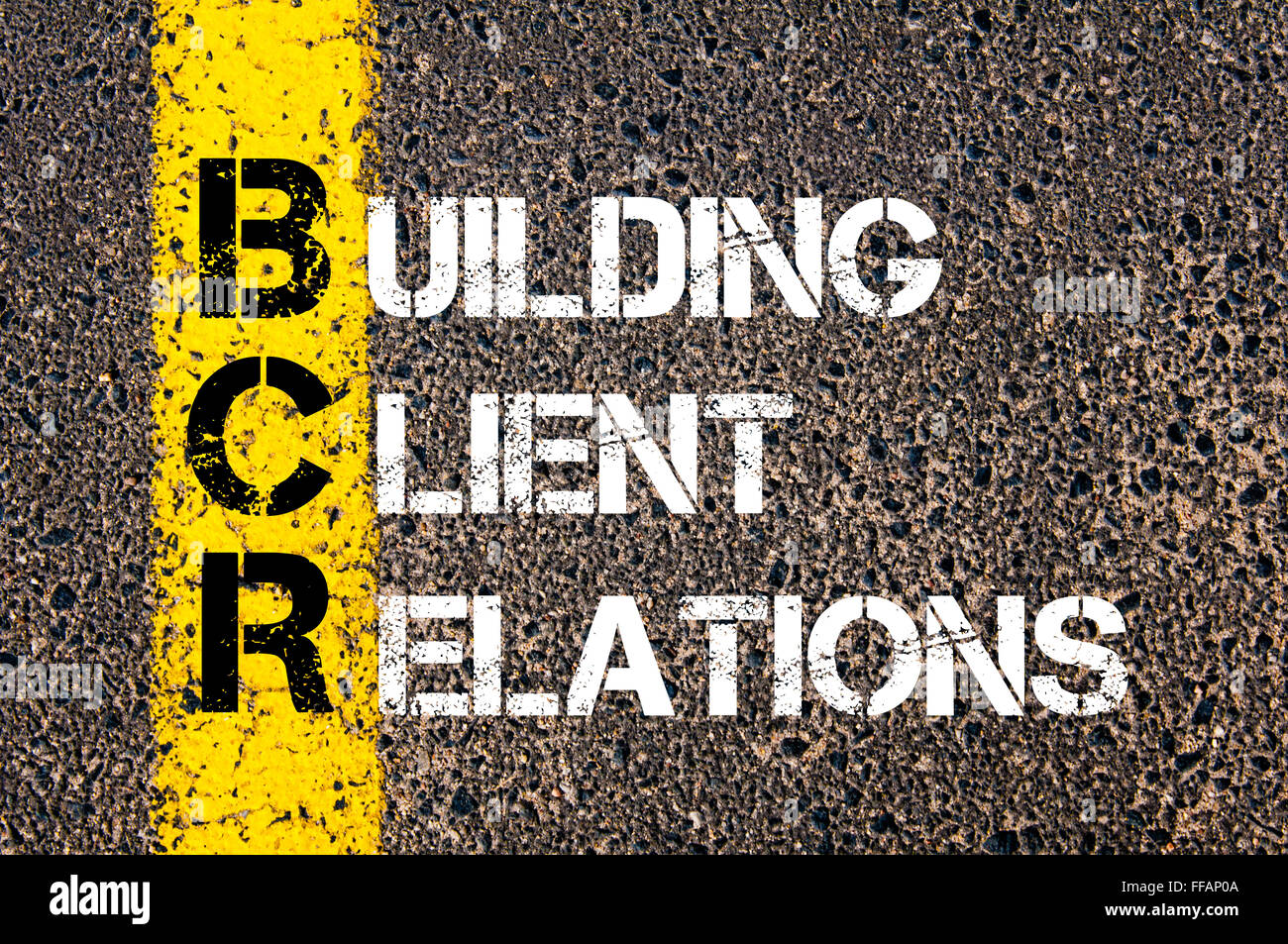 Concept image of Business Acronym BCR Building Client Relations written ...