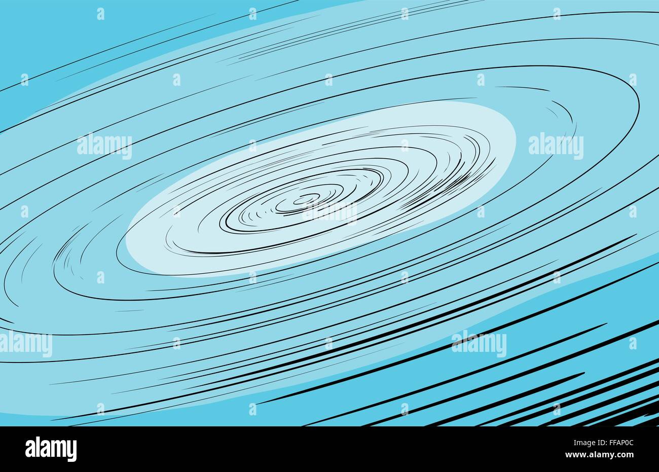 Fast moving abstract spinning hurricane background illustration in blue ...