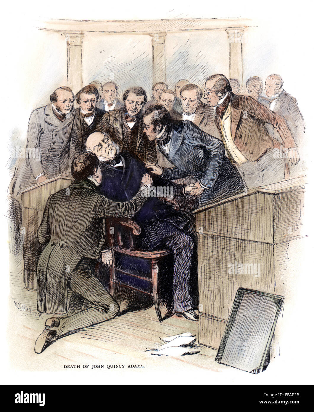 JOHN Q. ADAMS: DEATH, 1848. /nThe collapse of Congressman and former U ...