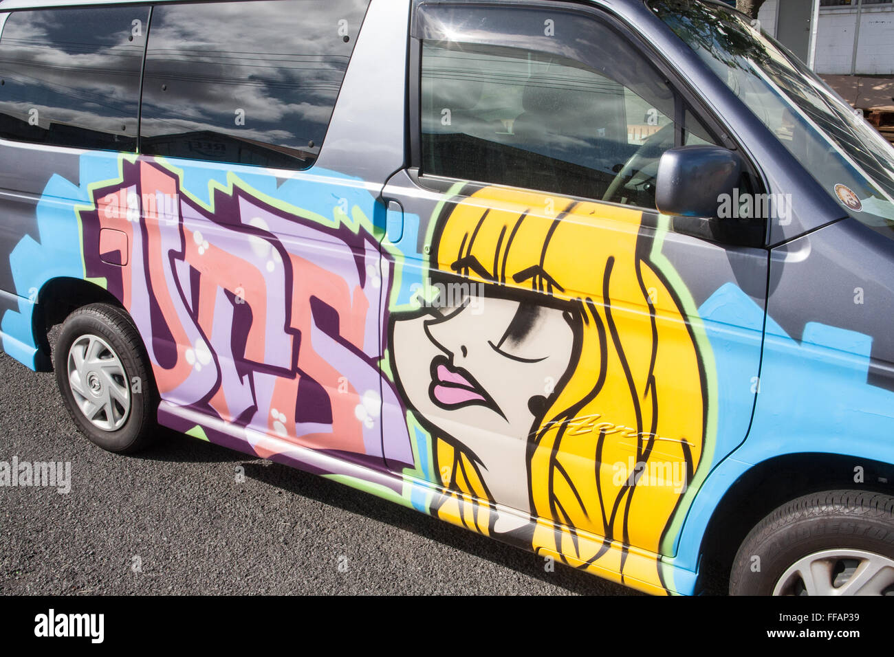 Graffiti painted,grafitti,graffiti,van,vehicle,car, campervan ...