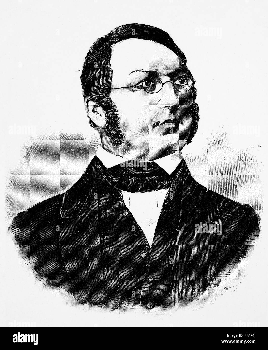 HENRIK ARNOLD WERGELAND /n(1808-1845). Norwegian writer. Line engraving ...