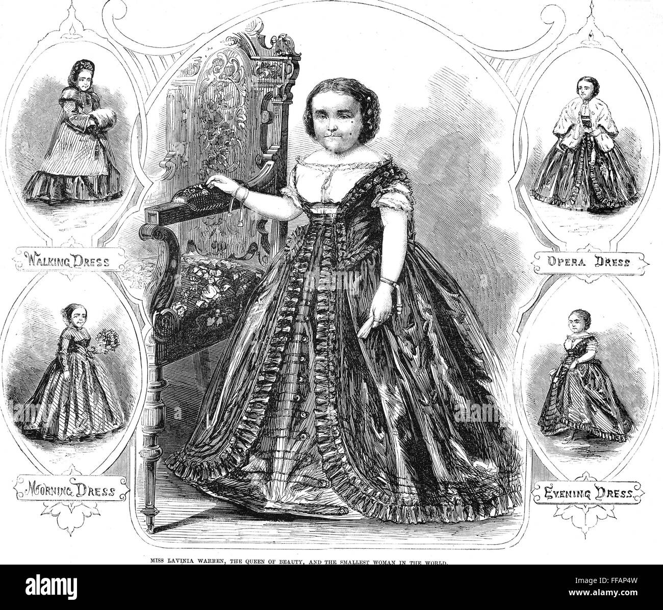 LAVINIA WARREN BUMPUS /n(1841-1919). Mrs 'General Tom Thumb.' English ...