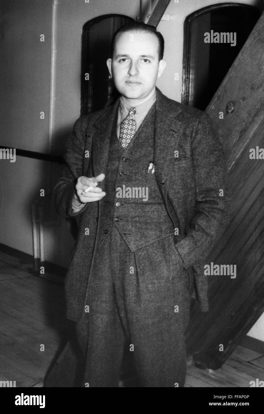 JEROME WEIDMAN (1913-1998). /nAmerican writer. Photographed on board ...