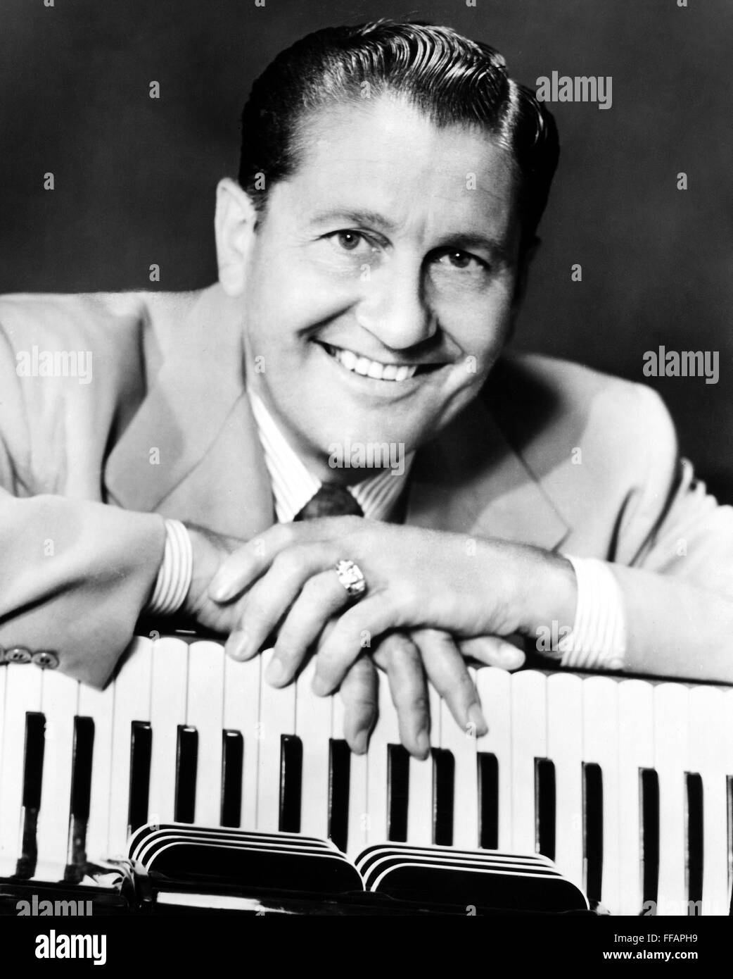 LAWRENCE WELK (1903-1992). /nAmerican orchestra leader. Photographed in ...