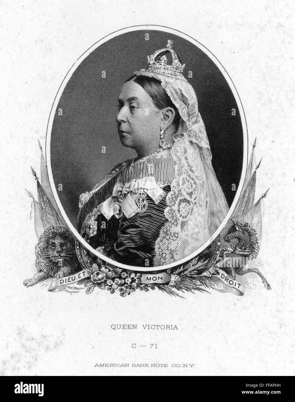 VICTORIA OF ENGLAND /n(1819-1901). Queen of Great Britain, 1837-1901 ...