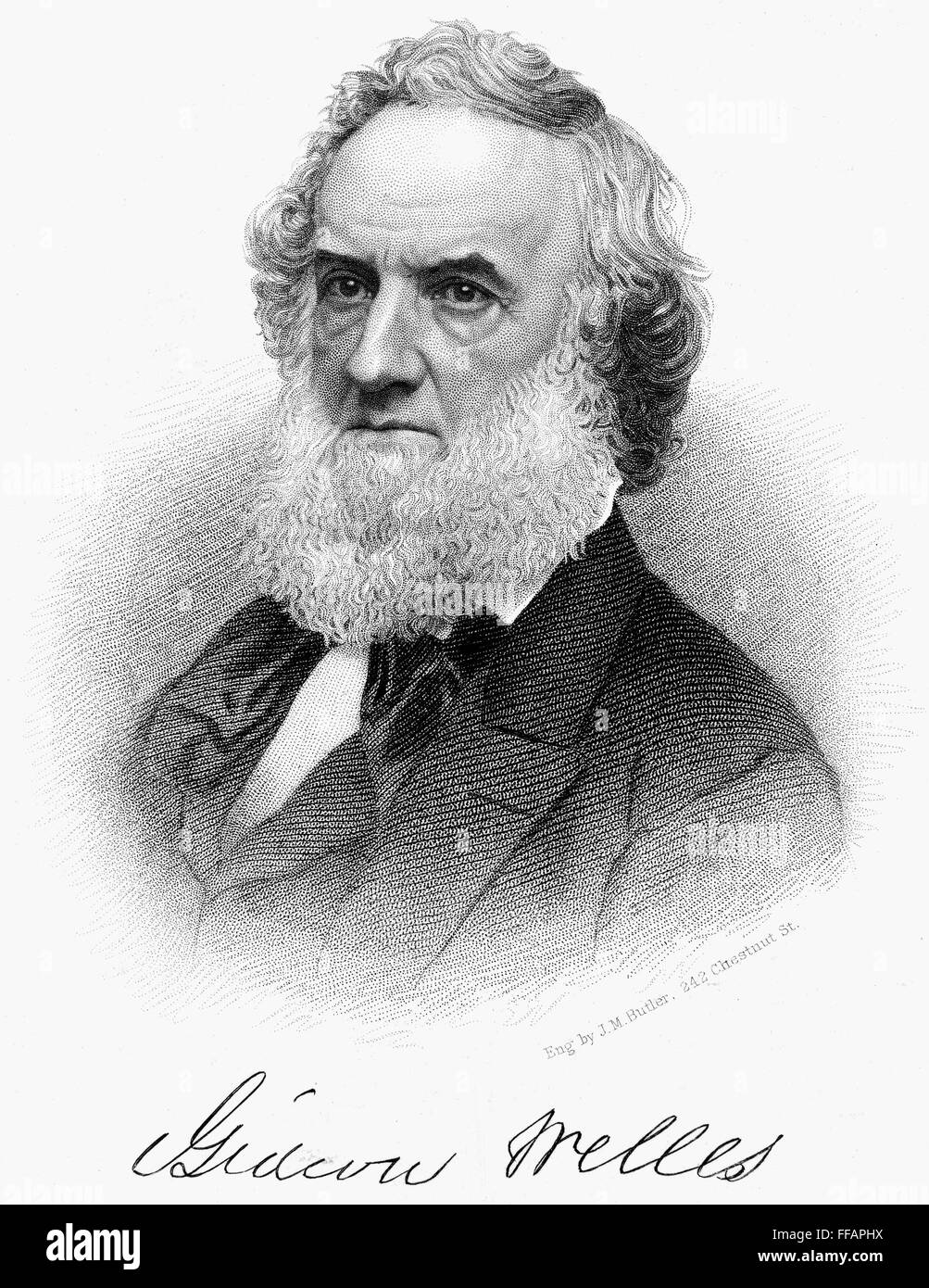 GIDEON WELLES (1802-1878). /nU.S. Secretary of the Navy, 1861-1869 ...