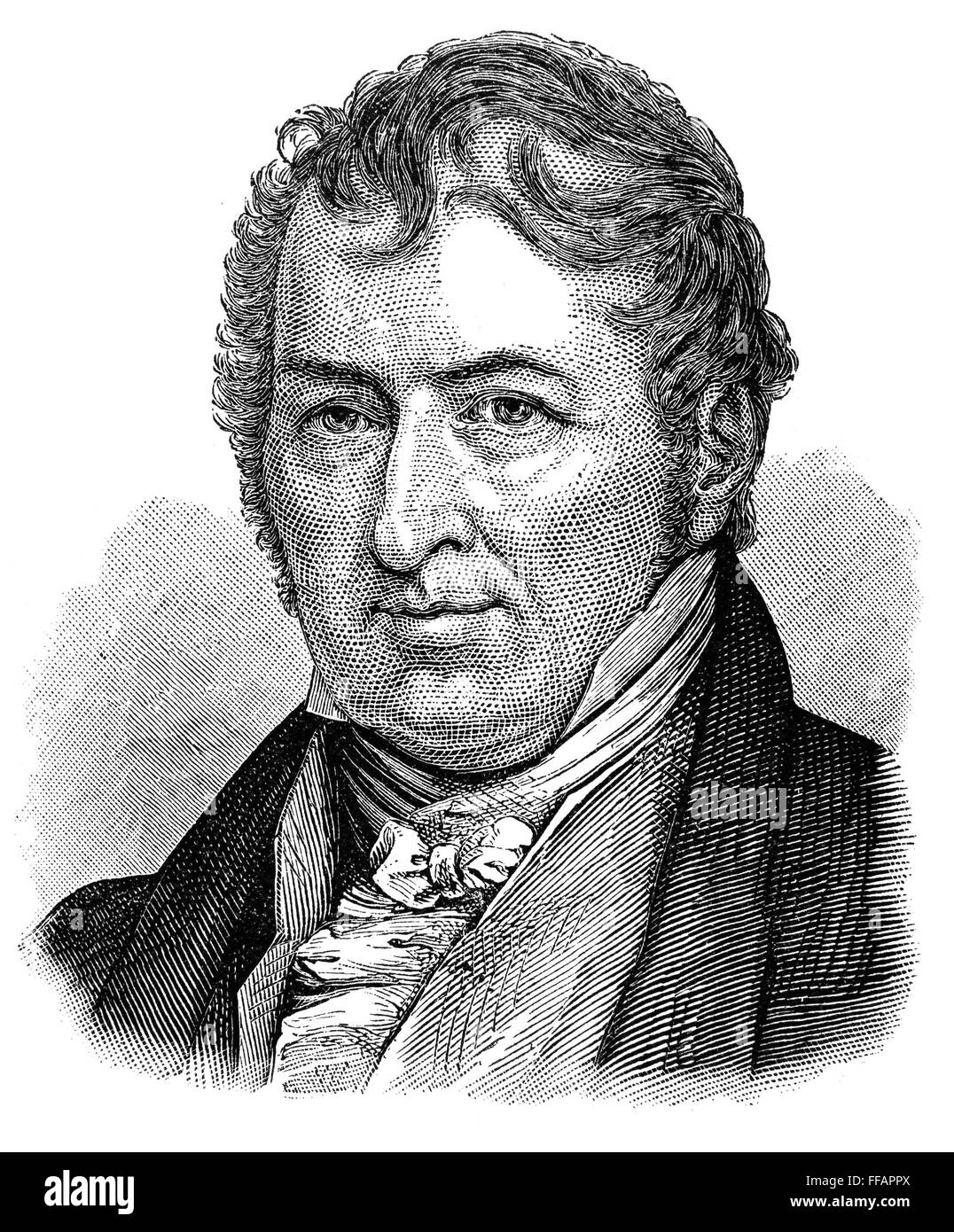 ELI WHITNEY (1765-1825). /nAmerican inventor. Wood engraving, 19th ...