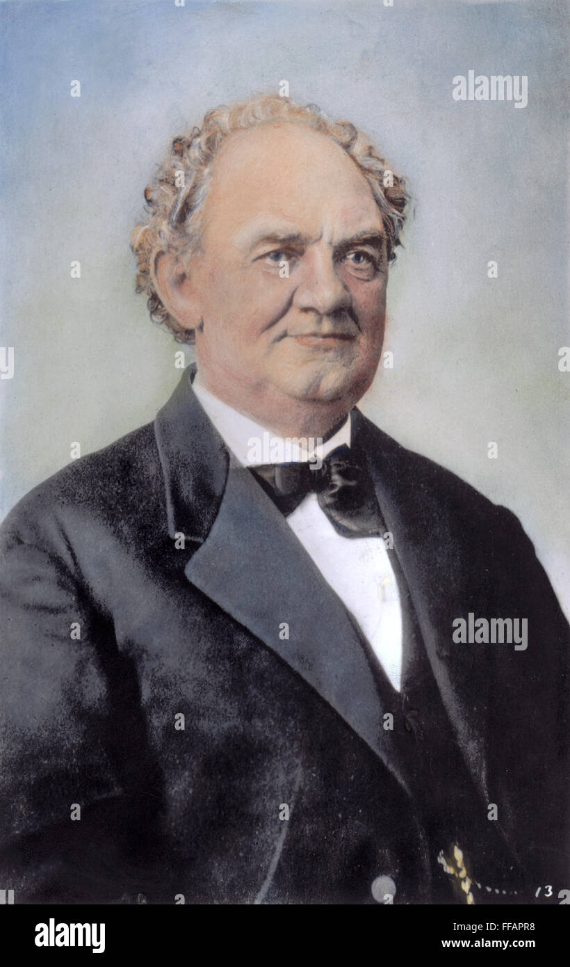 PHINEAS TAYLOR BARNUM /n(1810-1891). American showman. Oil over a ...