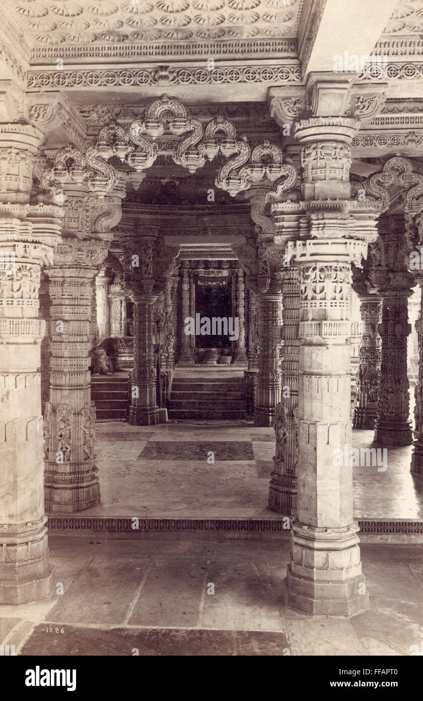 INDIA: DILWARA TEMPLE. /nInterior of the Jain temple at Dilwara near ...