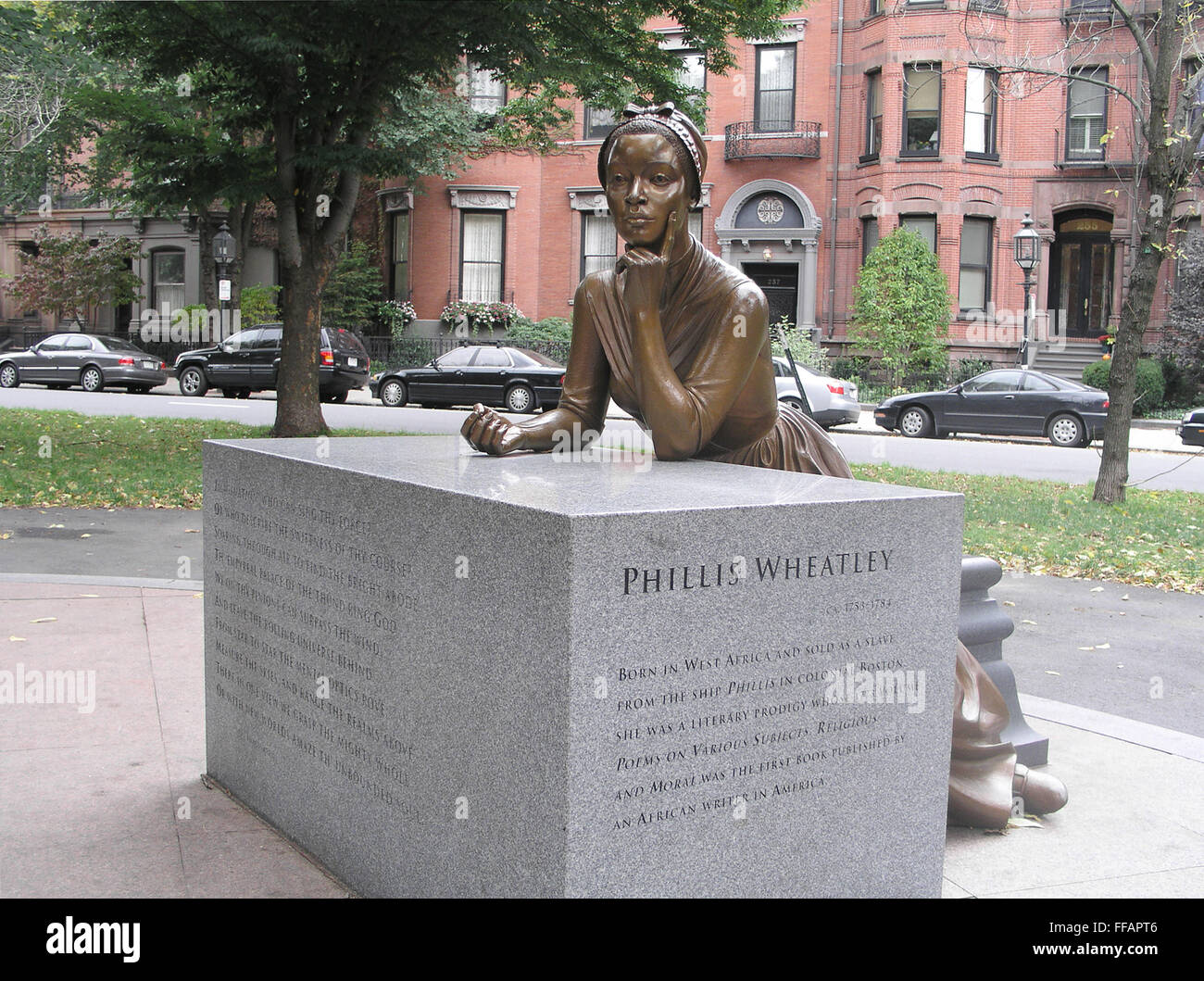 PHILLIS WHEATLEY /n(c1753-1784). African-American poet. Bronze, 2003 ...