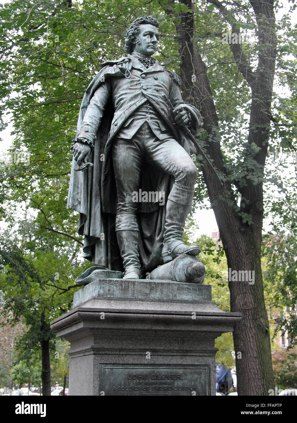 JOHN GLOVER (1732-1797). /nAmerican Revolutionary officer. Bronze, 1875 ...