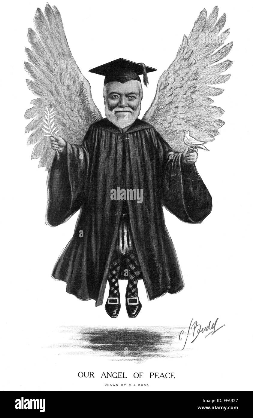 ANDREW CARNEGIE (1835-1919). /nAmerican industrialist. Cartoon, 1913 ...