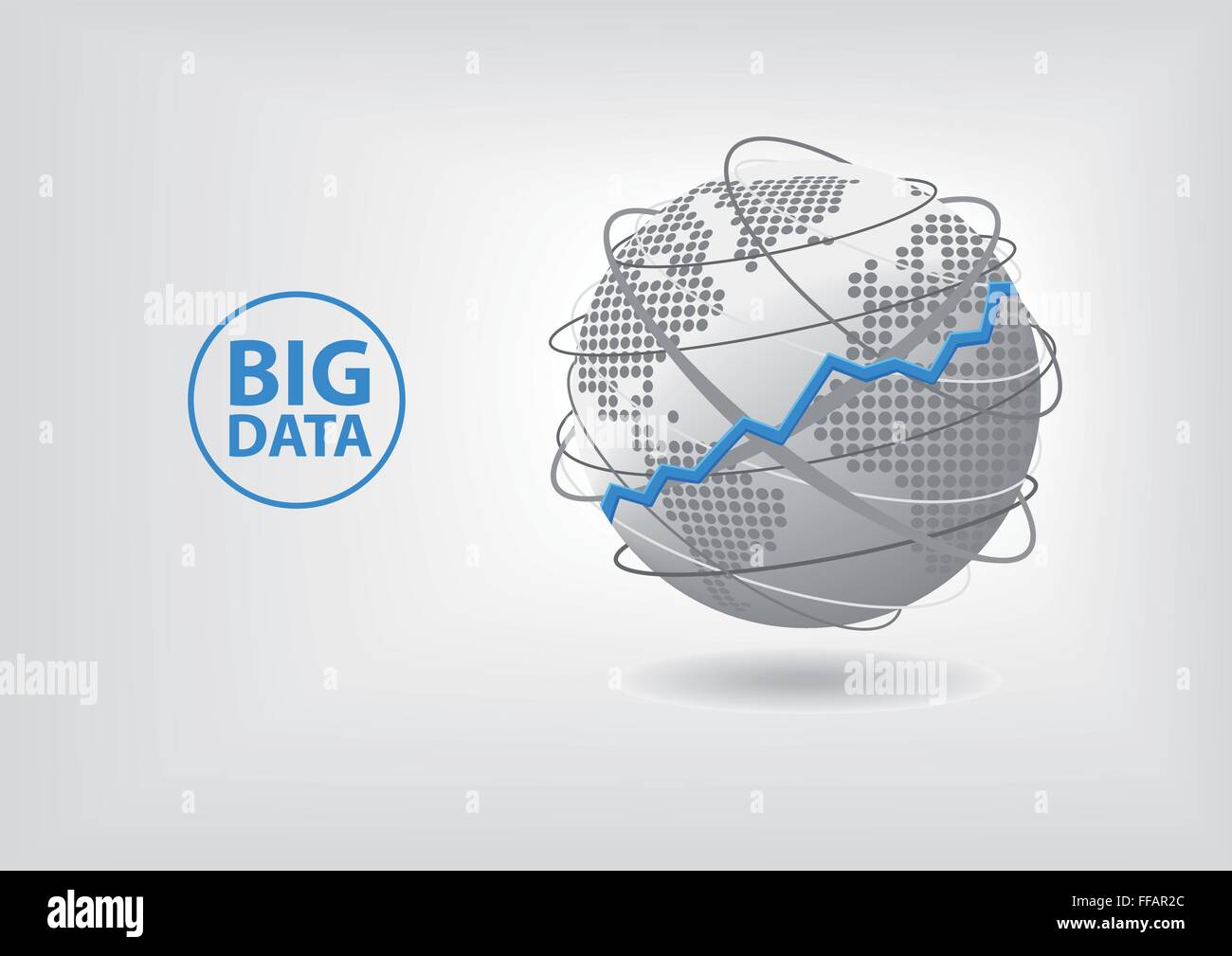 Big data concept background for advanced analytics in a global economy ...